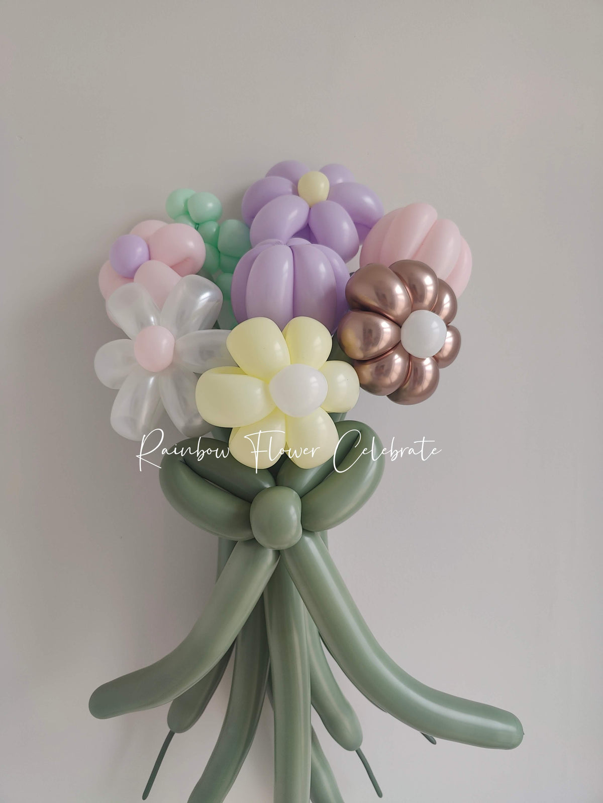 Stuffed Balloon with Stuffed Animal | Rainbow Flower Celebrate