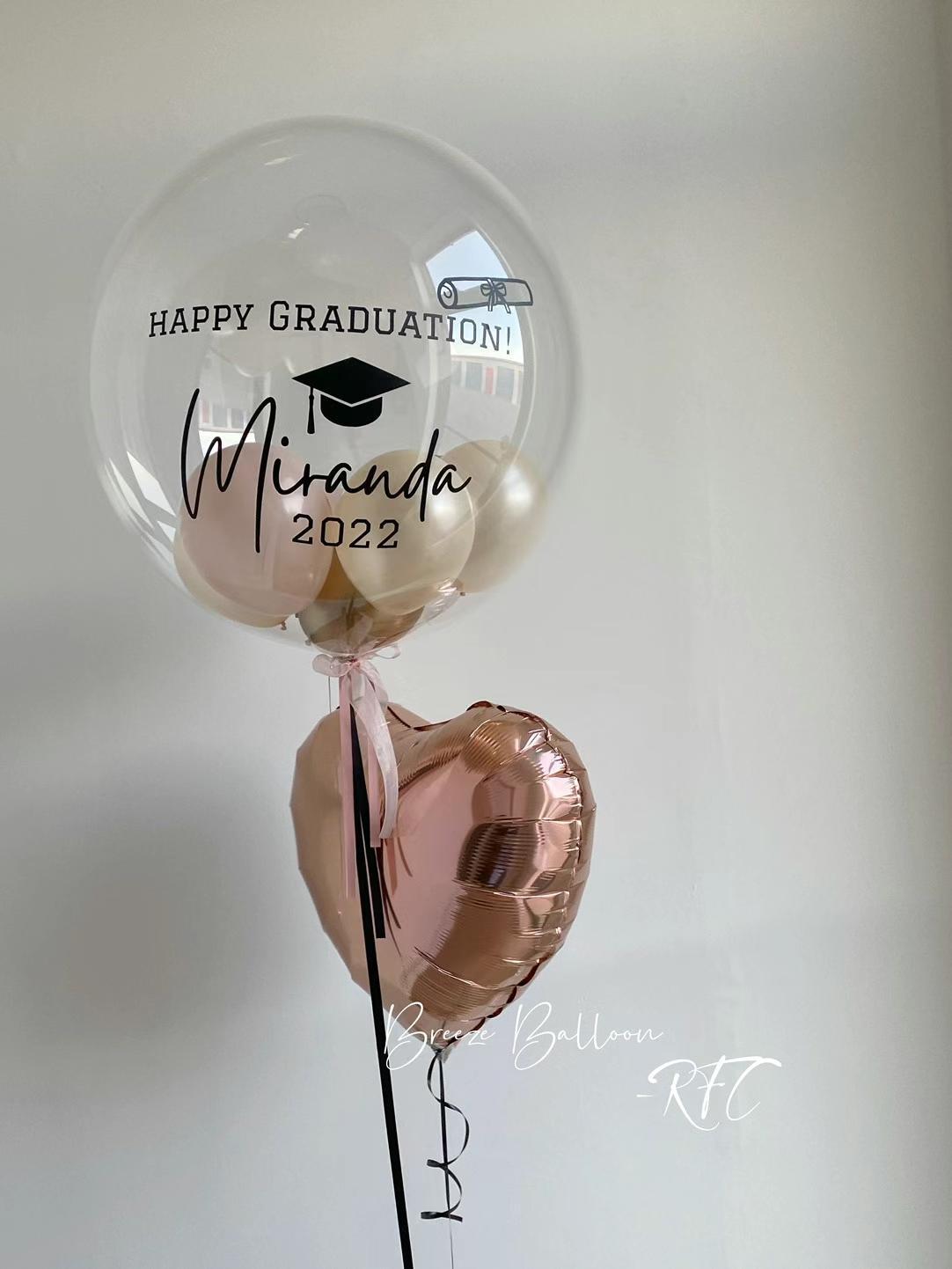 Personalized Helium Bobo Graduation Balloon Bouquet – Rainbow Flower ...